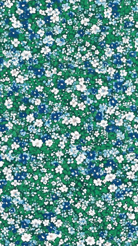 Vintage floral calico wallpaper pattern | Free Photo Illustration ...