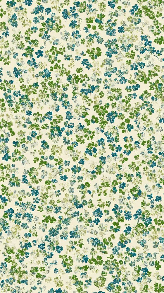 Vintage floral calico wallpaper pattern | Free Photo Illustration ...