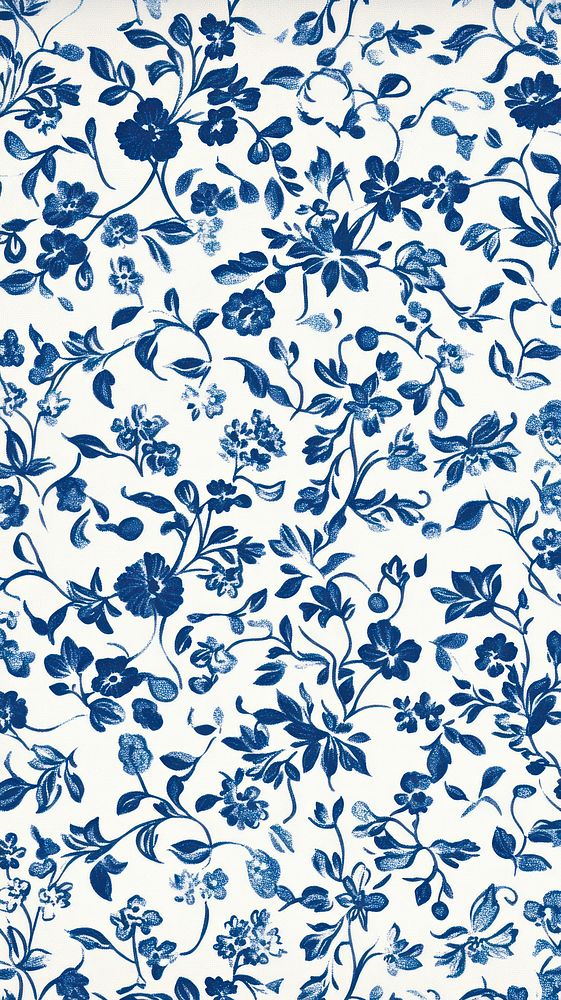 Vintage floral calico wallpaper pattern | Free Photo Illustration ...