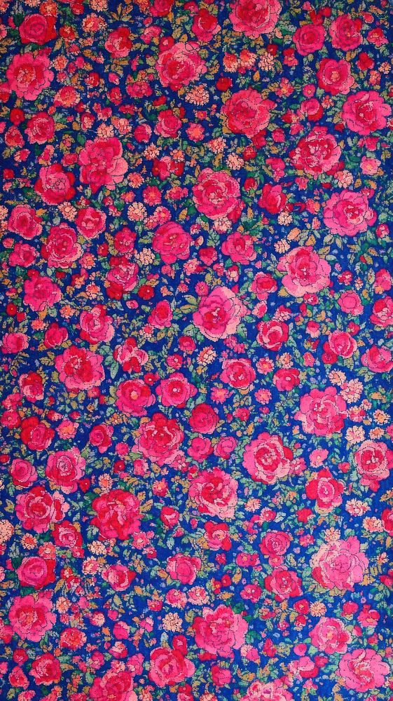 Vintage floral calico wallpaper pattern | Free Photo Illustration ...