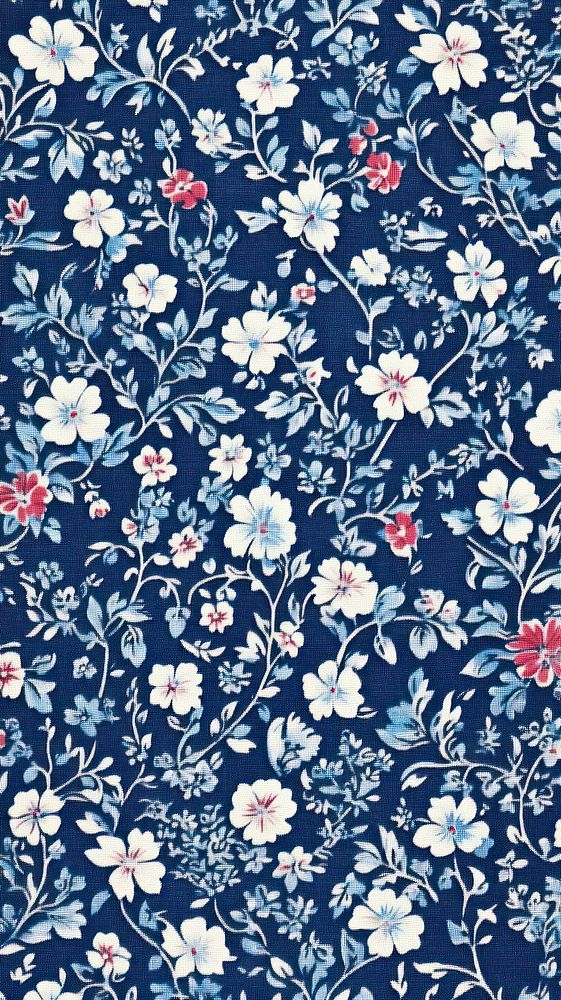 Vintage floral calico wallpaper pattern | Free Photo Illustration ...