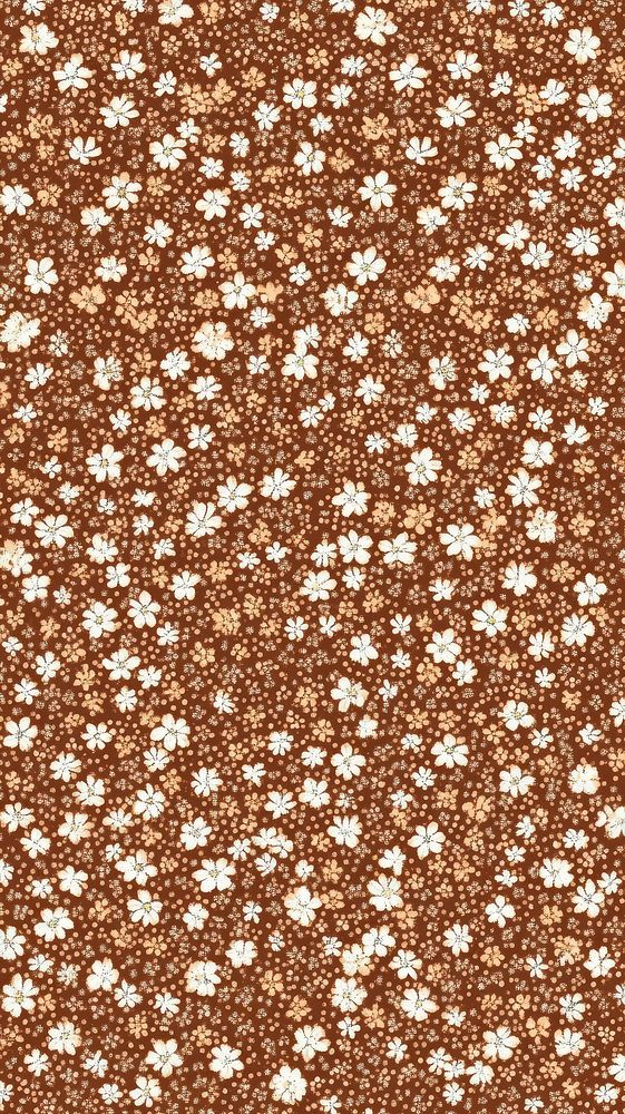 Vintage florals calico wallpaper background | Free Photo Illustration ...