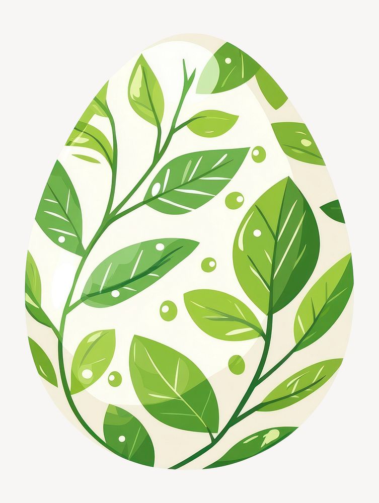 Easter egg leaves leaf illustration | Free Vector Illustration - rawpixel
