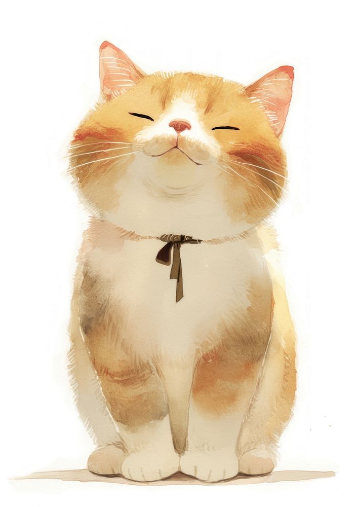 Cat Winking illustration watercolor painting. | Free Photo Illustration ...