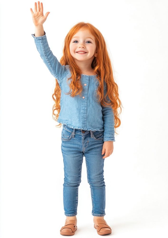 Raise hand gesture girl clothing | Free Photo - rawpixel