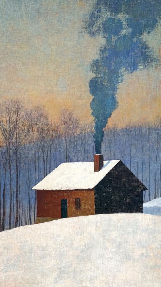 Cottage center smoke countryside landscape. | Free Photo Illustration ...