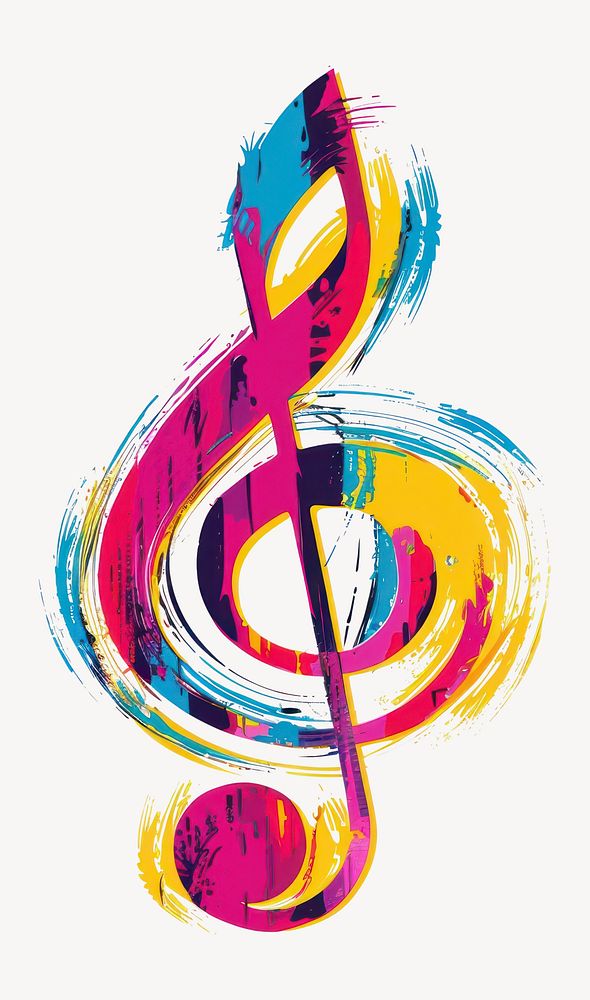 Music shape illustration colorful symbol | Free Vector - rawpixel