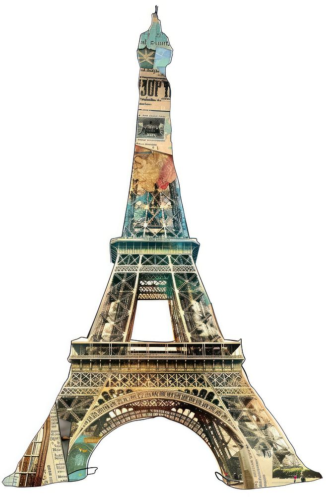 Eiffel Tower shape collage cutouts | Free Photo Illustration - rawpixel