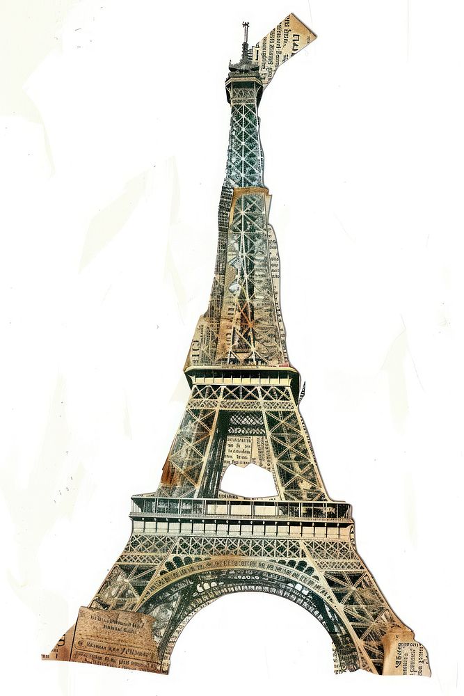 Eiffel Tower shape collage cutouts | Free Photo Illustration - rawpixel