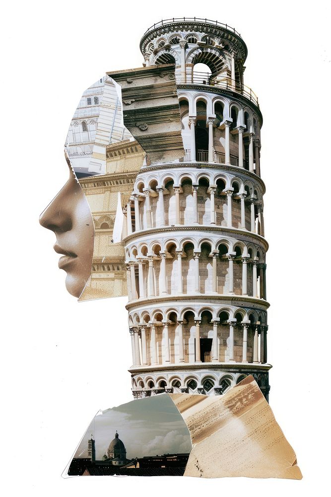 Leaning Tower Pisa collage tower | Free Photo Illustration - rawpixel