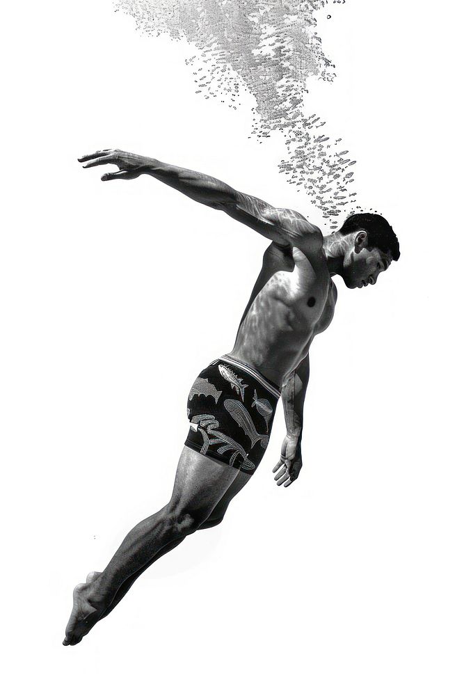 Man swim collage cutouts swimming | Free Photo Illustration - rawpixel