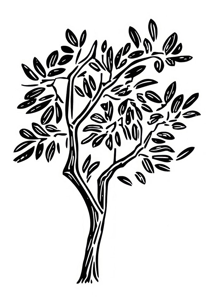 Olive tree drawing art minimalist. | Free Photo Illustration - rawpixel
