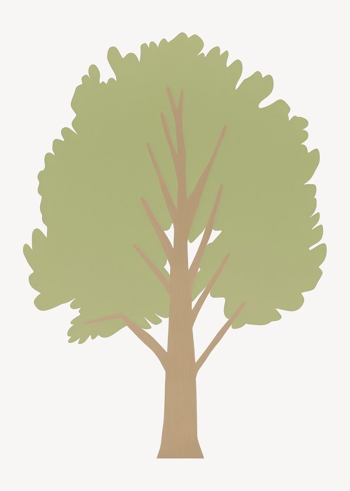 Tall oak tree illustration art | Free Vector - rawpixel
