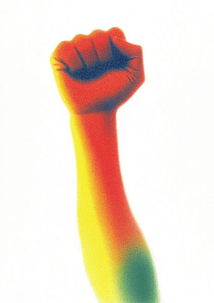 silhouette rising arm illustration fist | Free Photo Illustration ...