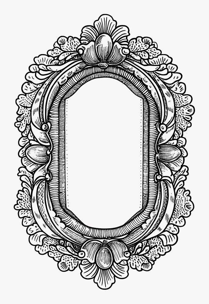 Rectangle shape Frame art baroque | Free Vector - rawpixel