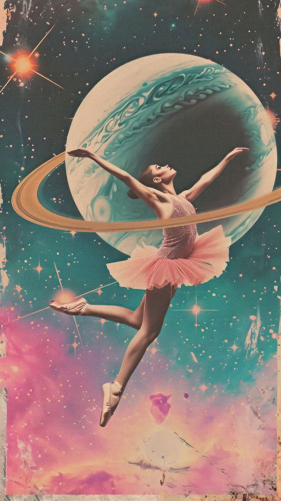 Ballet dancing planet galaxy. | Free Photo Illustration - rawpixel