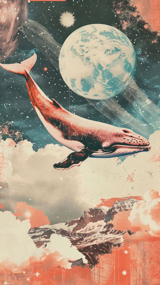 Space whale illustration imaginative. | Free Photo Illustration - rawpixel
