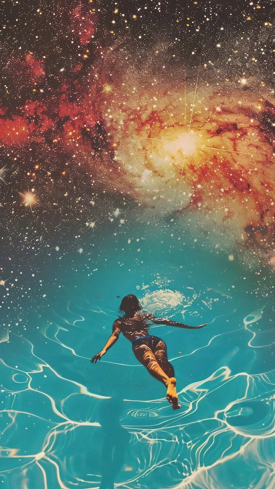 Swimming pool adventure universe galaxy. | Free Photo Illustration ...