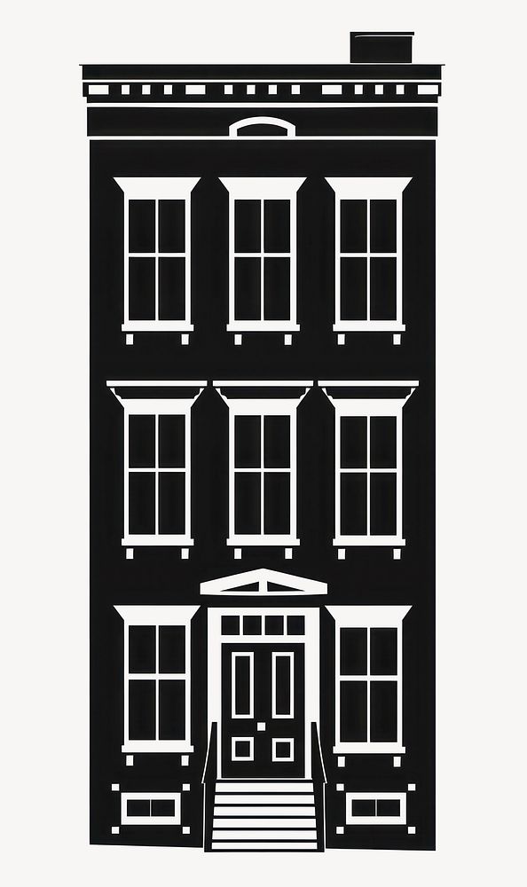 Tall vintage Colonial townhouses architecture | Free Vector - rawpixel