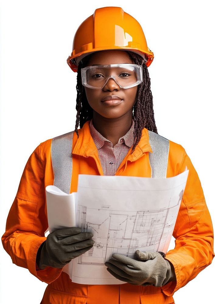 African woman civil engineer blueprint | Free Photo - rawpixel