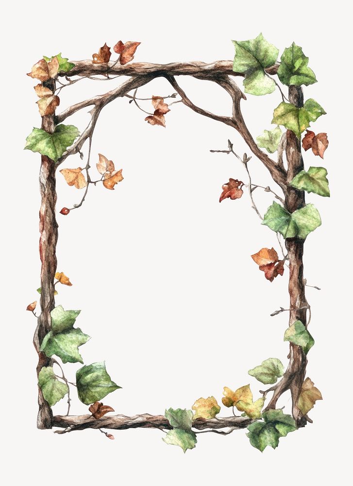 Tree branches illustration watercolor rustic | Free Vector - rawpixel