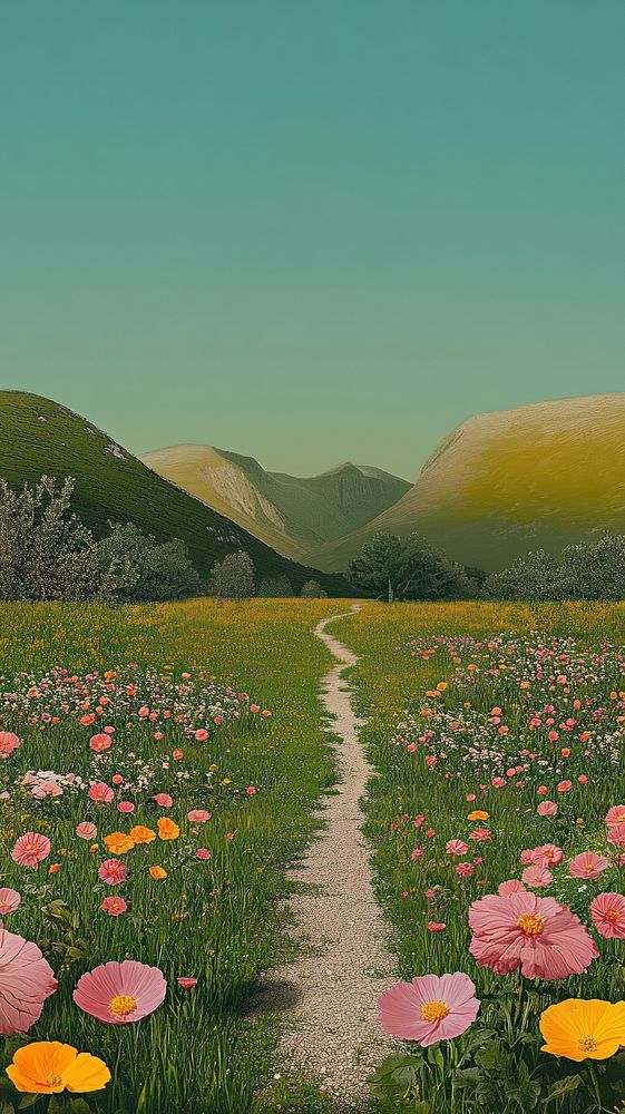 Backyard landscape background wallpaper. | Free Photo Illustration ...