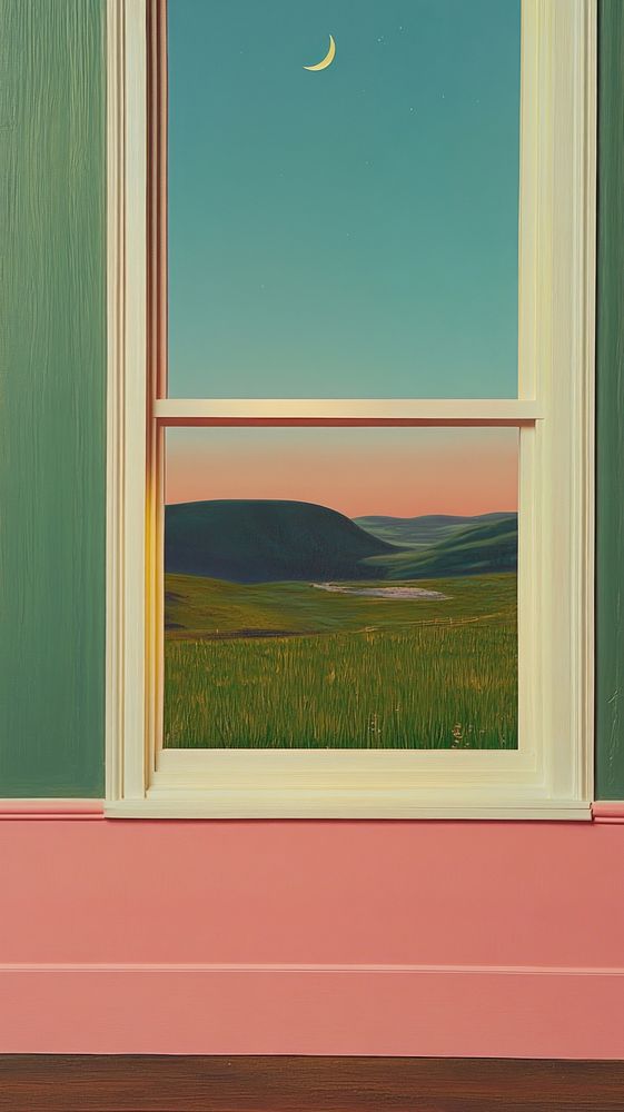 Minimal empty room night landscape | Free Photo Illustration - rawpixel