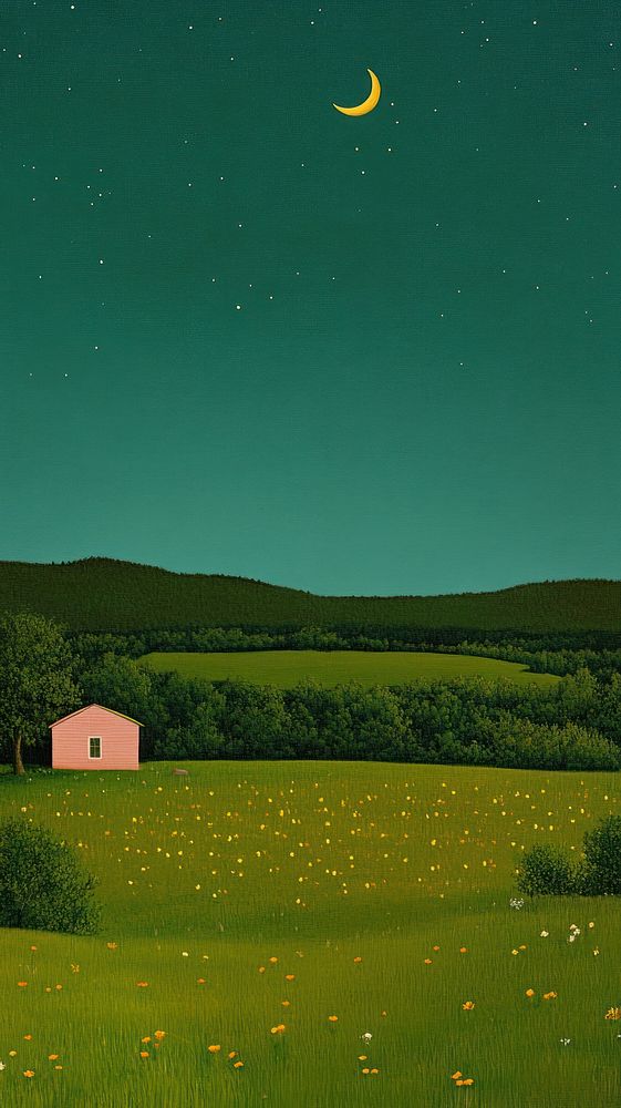 Minimal hometown landscape night background. | Free Photo Illustration ...