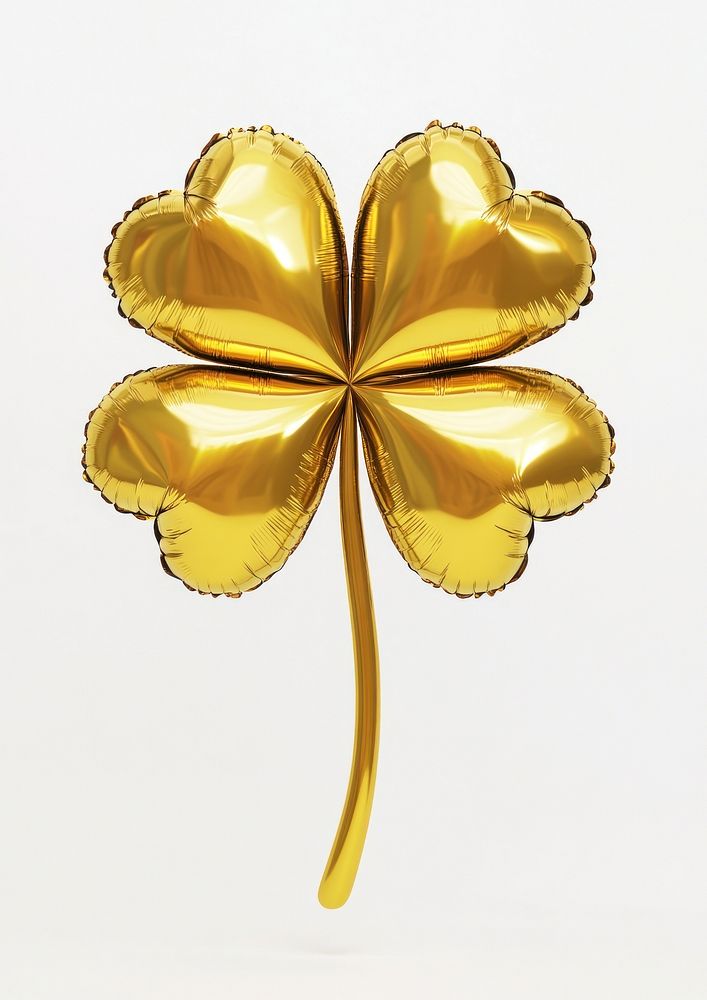 Inflate 3d illustration golden clover | Free Photo Illustration - rawpixel