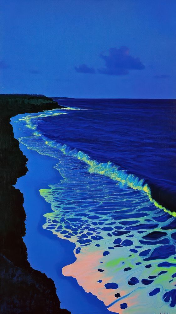 Mesmerizing aerial view shoreline ocean | Free Photo Illustration ...