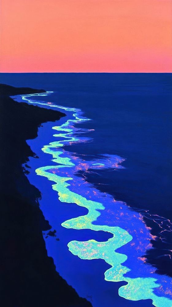 Mesmerizing aerial view shoreline ocean | Free Photo Illustration ...