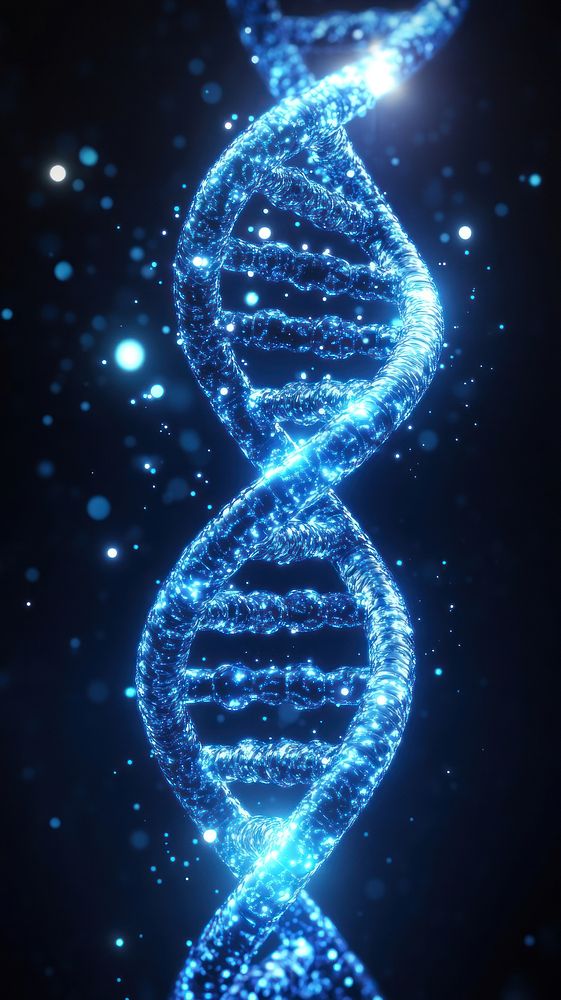 Blue glowing DNA helix background | Free Photo Illustration - rawpixel