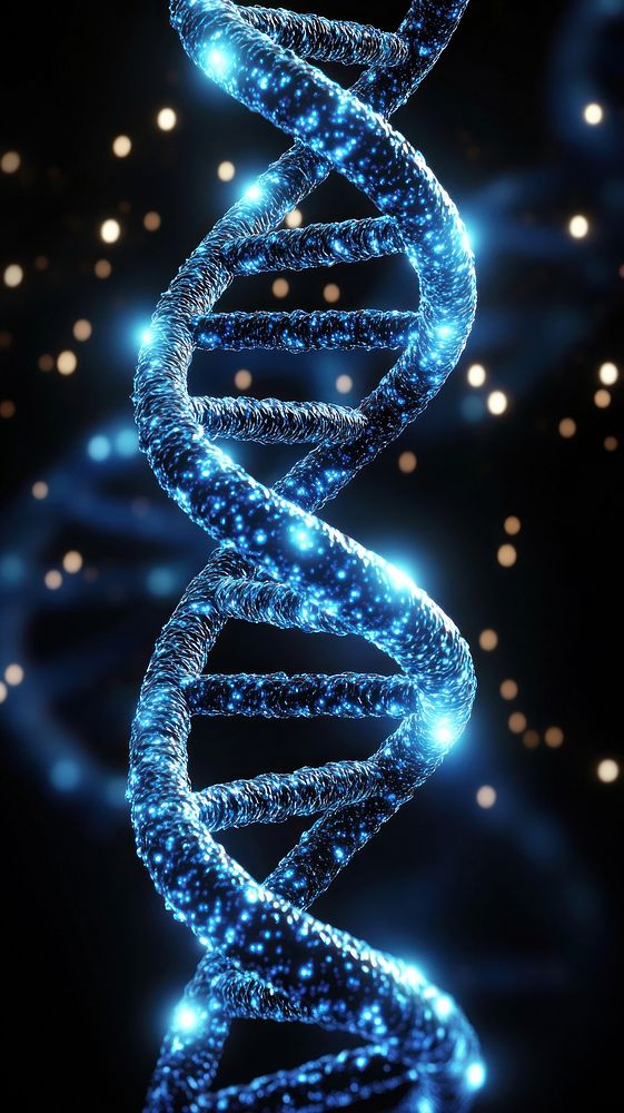 Blue glowing DNA helix effect | Free Photo Illustration - rawpixel