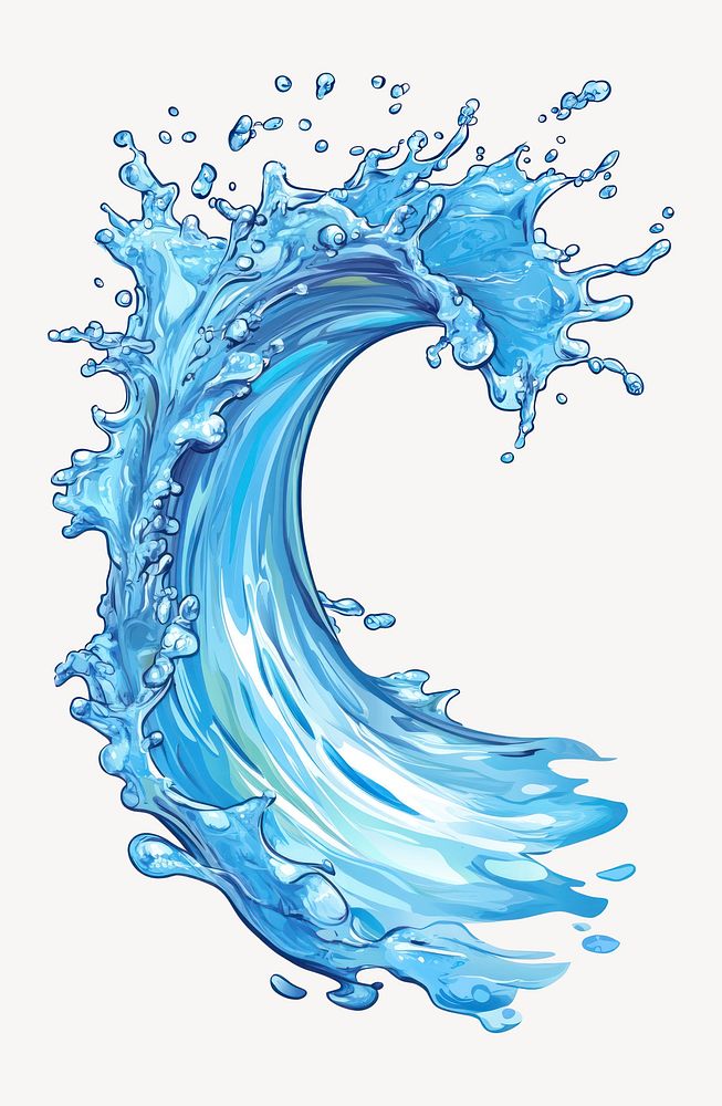 Water curve shape splash art | Free Vector - rawpixel