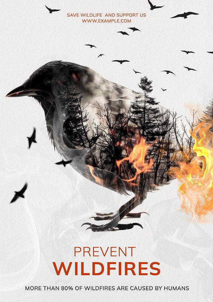 Prevent wildfires poster design | Free Photo - rawpixel