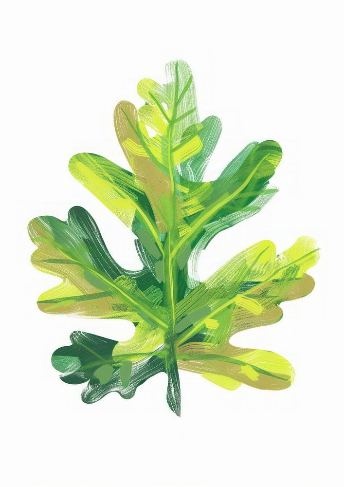 Oil pastel water oak leaf | Free Photo Illustration - rawpixel