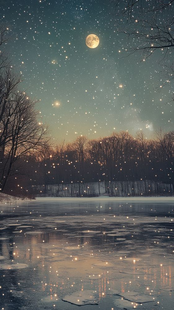 Sky is full moon reflection | Free Photo - rawpixel