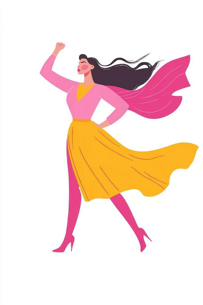 Female power illustration pink empowerment | Free Photo Illustration ...