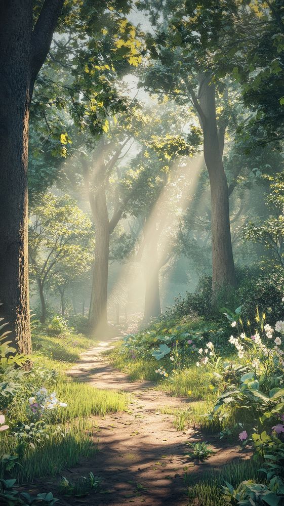 Photo beautiful forest scene tall | Free Photo - rawpixel