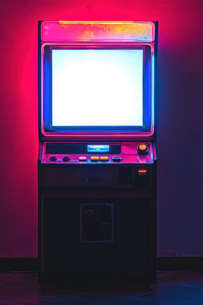 Arcade machine screen lights electronics. | Free Photo - rawpixel