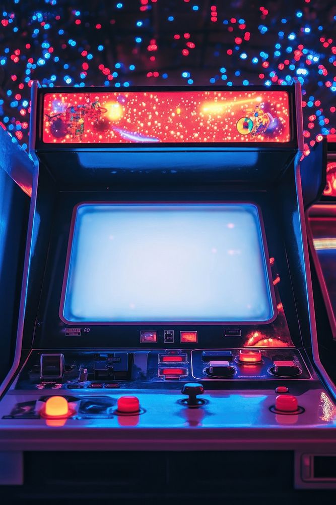 Arcade machine screen lights games. | Free Photo - rawpixel