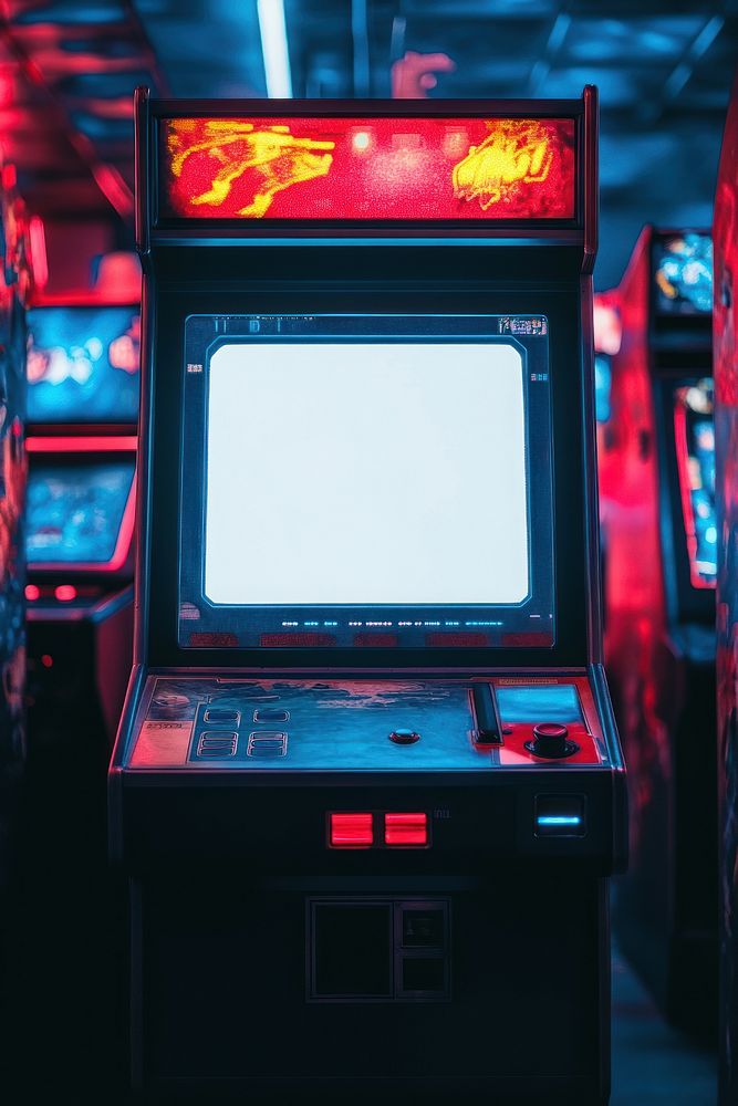 Arcade machine lights games nostalgia. | Free Photo - rawpixel