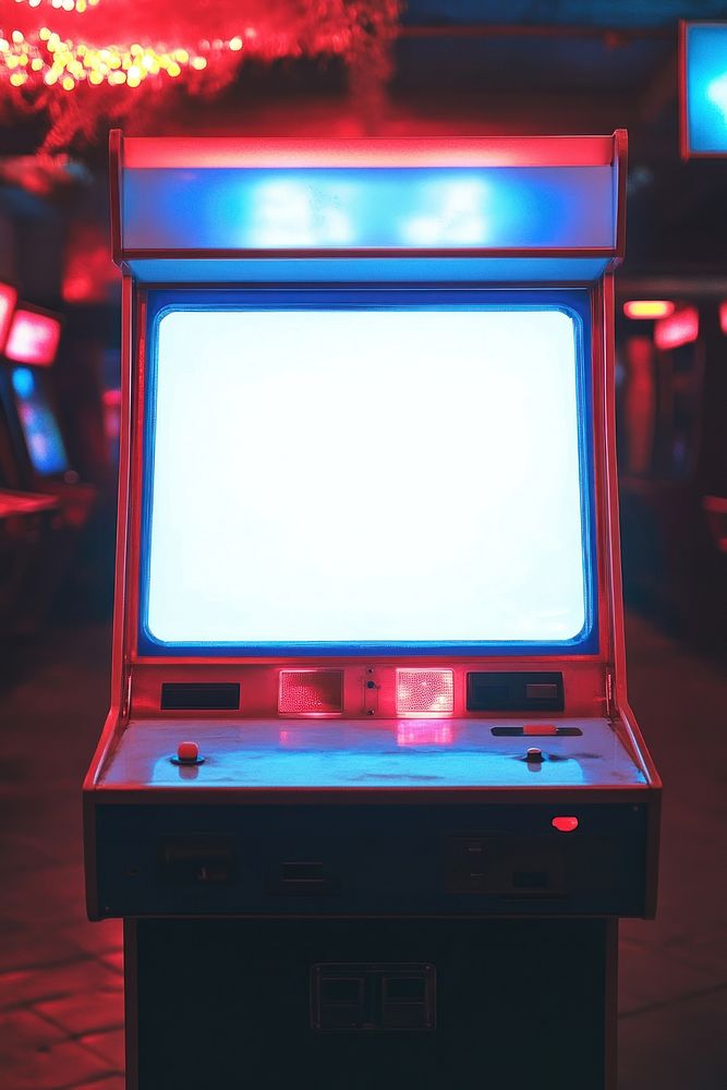 Arcade machine lights game nostalgia. | Free Photo - rawpixel