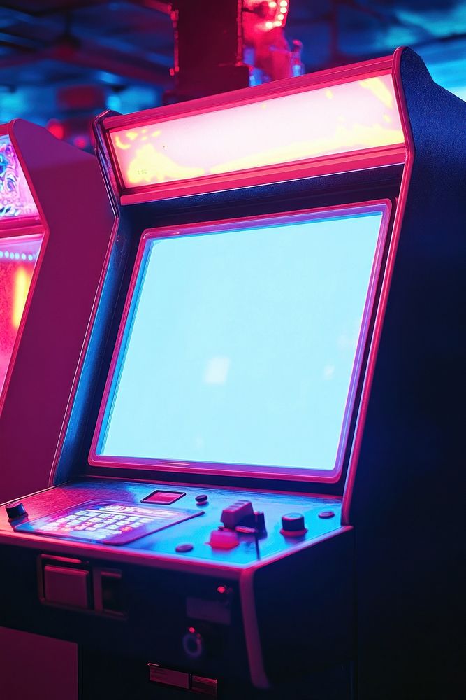 Arcade machine screen lights electronics. | Free Photo - rawpixel