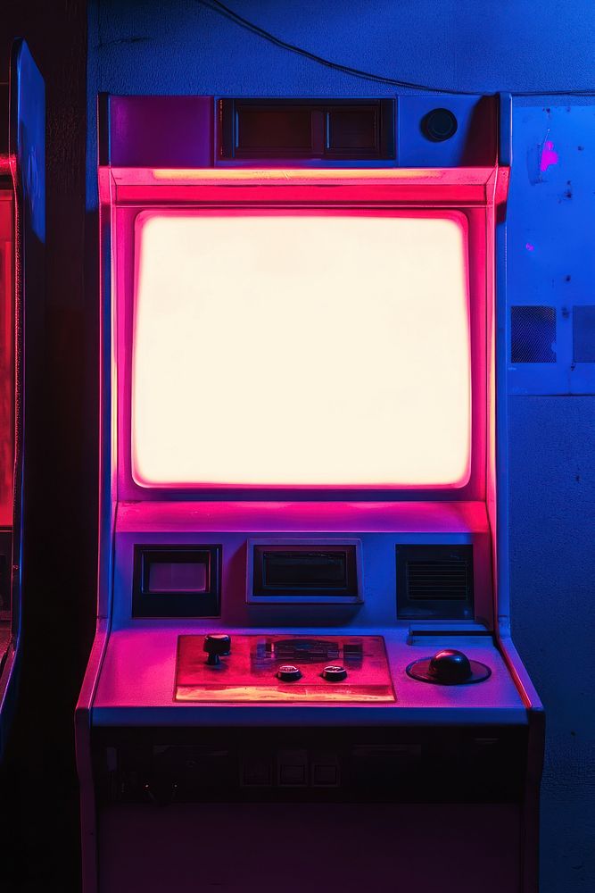 Arcade machine lights electronics nostalgia | Free Photo - rawpixel