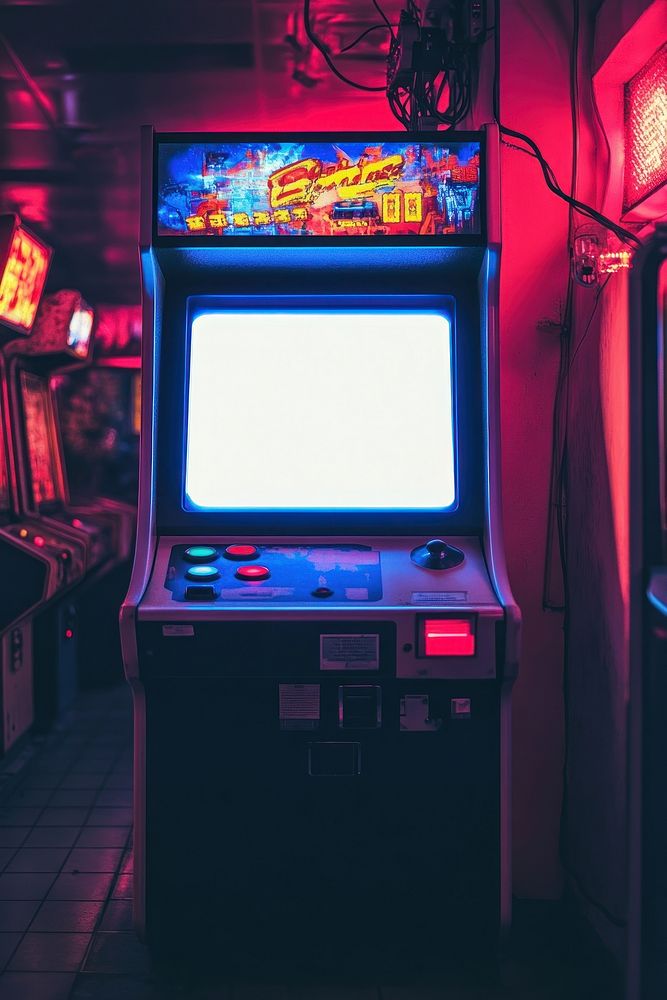 Arcade machine screen lights electronics. | Free Photo - rawpixel