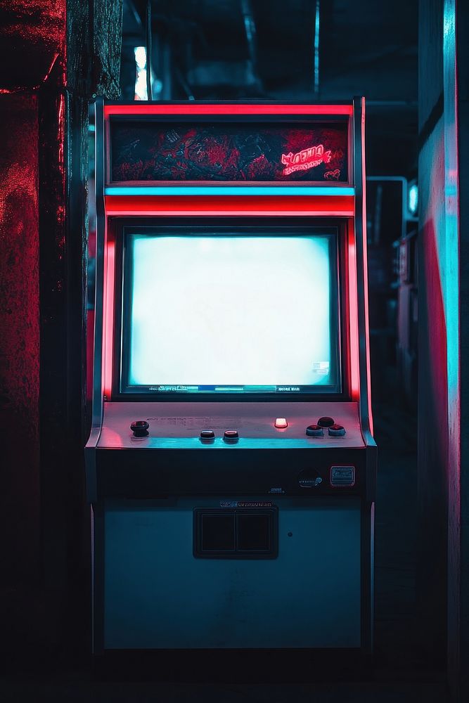 Arcade machine screen lights electronics. | Free Photo - rawpixel