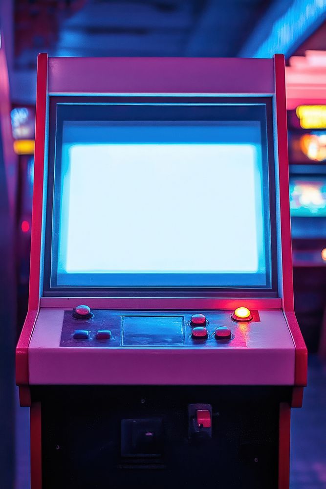 Retro arcade game machine screen | Free Photo - rawpixel