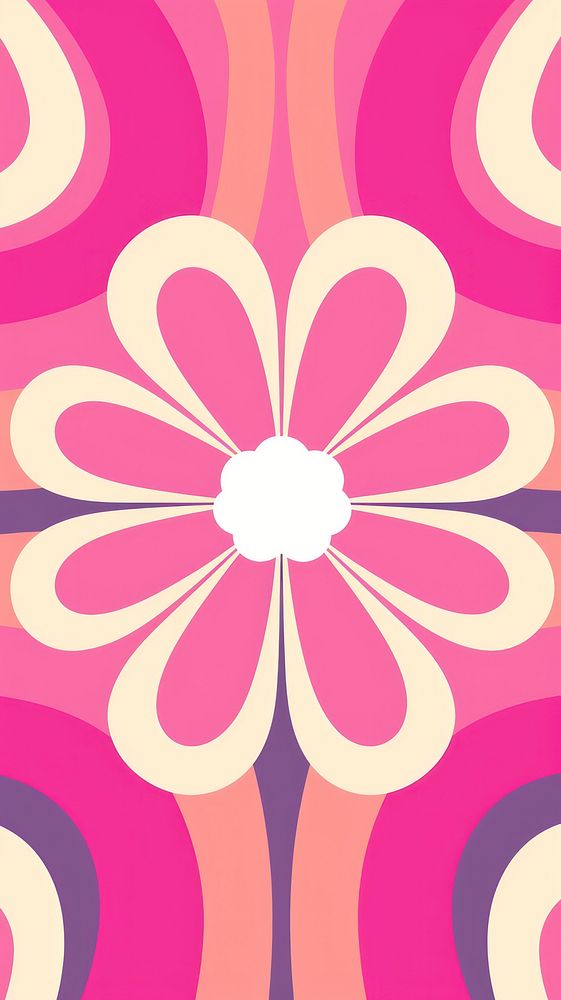 Flower shape art psychedelic pattern | Free Vector - rawpixel