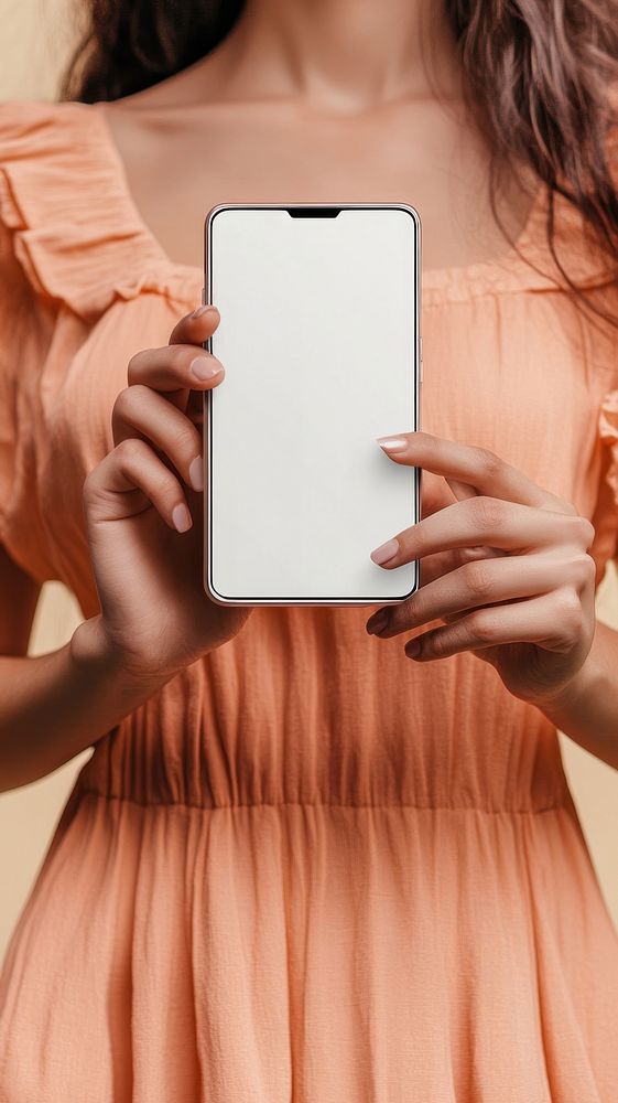 Mobile phone mockup holding screen | Free Photo - rawpixel